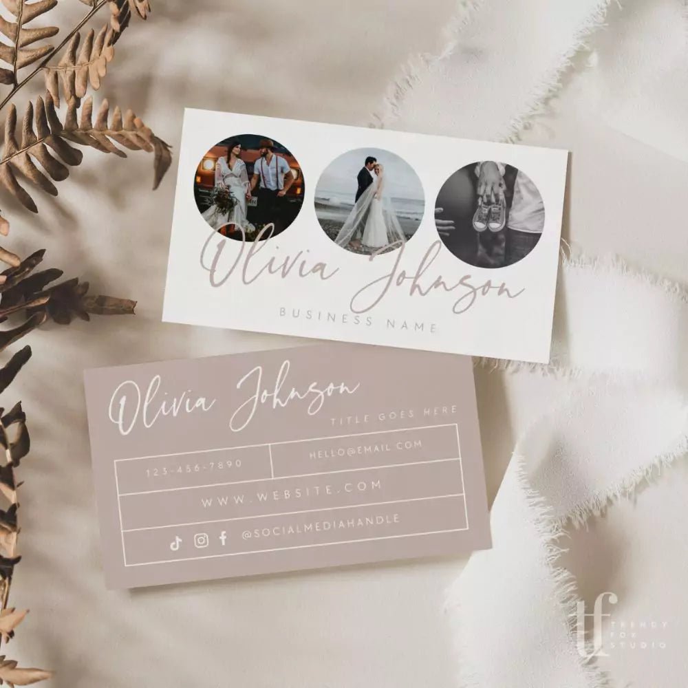 Photo Business Card Canva Template | Vera - Trendy Fox Studio