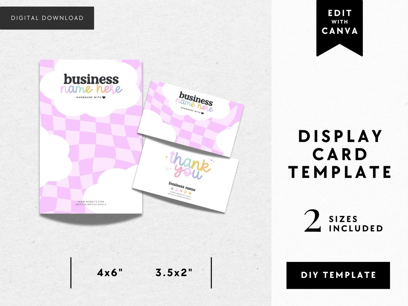 Product Display Backing Card Canva Template | Lulu - Trendy Fox Studio