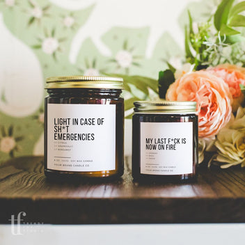 Funny Candle Label Canva Template | Sassy Minimal Candle Printable ...