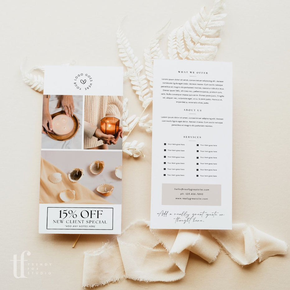 Business Rack Card Flyer, One Page Services Marketing | Canva Template ...