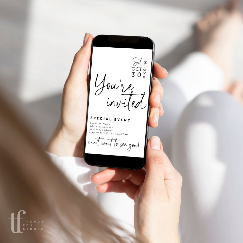 Modern Minimalist Business Invitation Canva Template | Rylee - Trendy ...