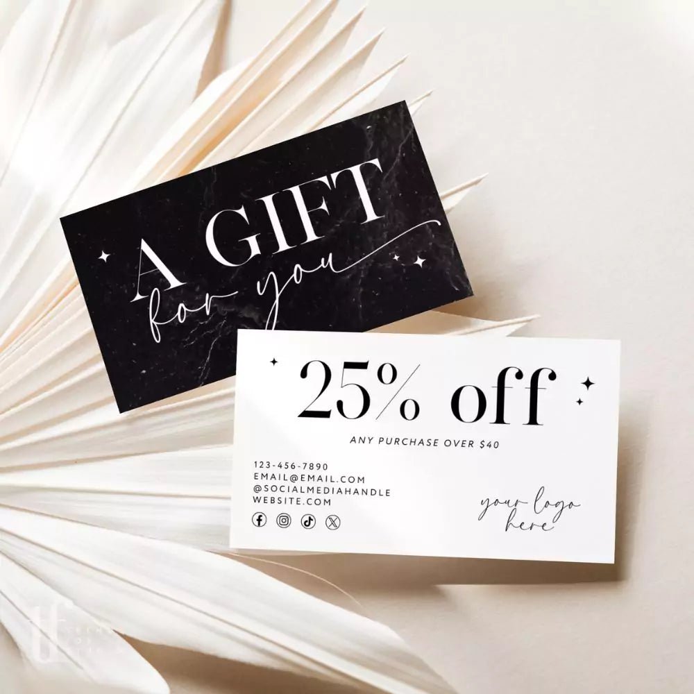 Black Elegant Coupon Card, Discount Card Canva Template | Dash - Trendy ...