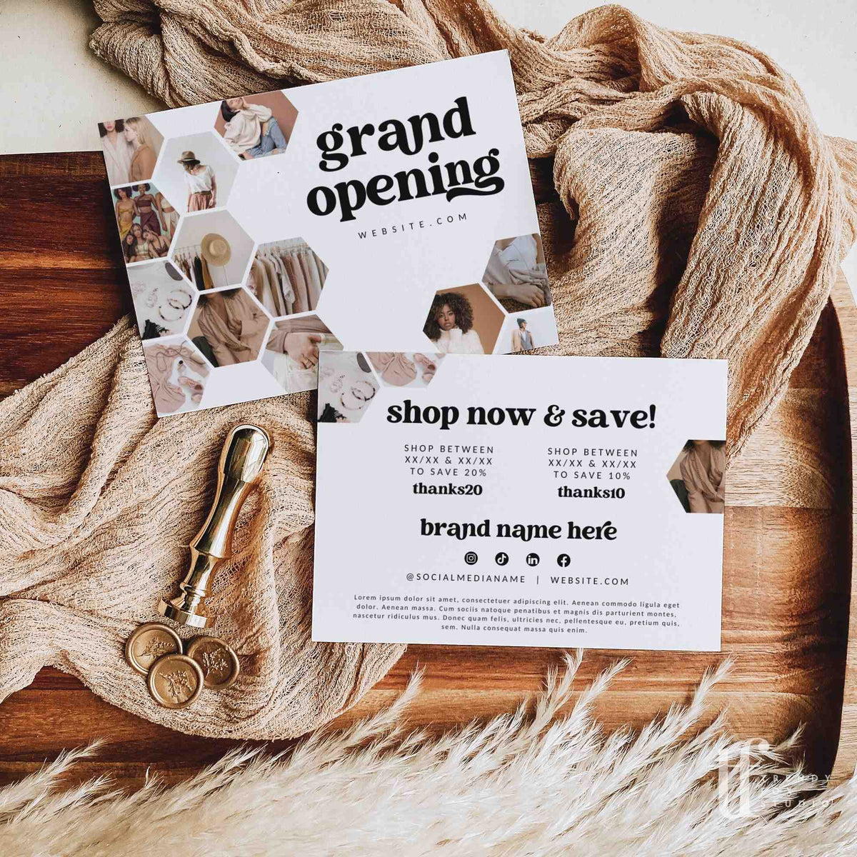 Grand Opening Flyer Canva Template | Dani – Trendy Fox Studio