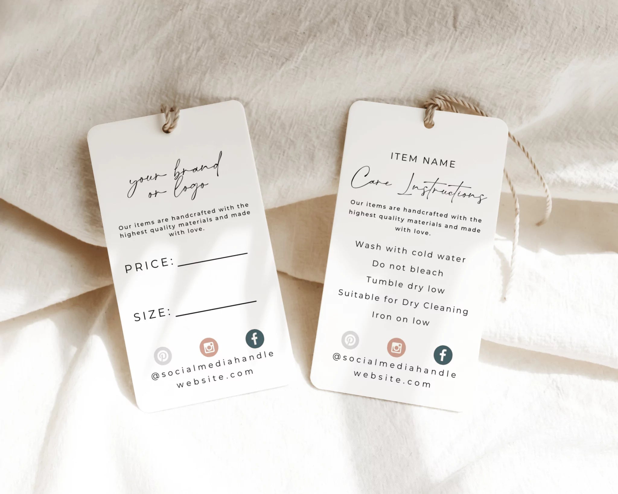 Hang Tag, Garment Swing Tag Canva Template | Casey - Trendy Fox Studio