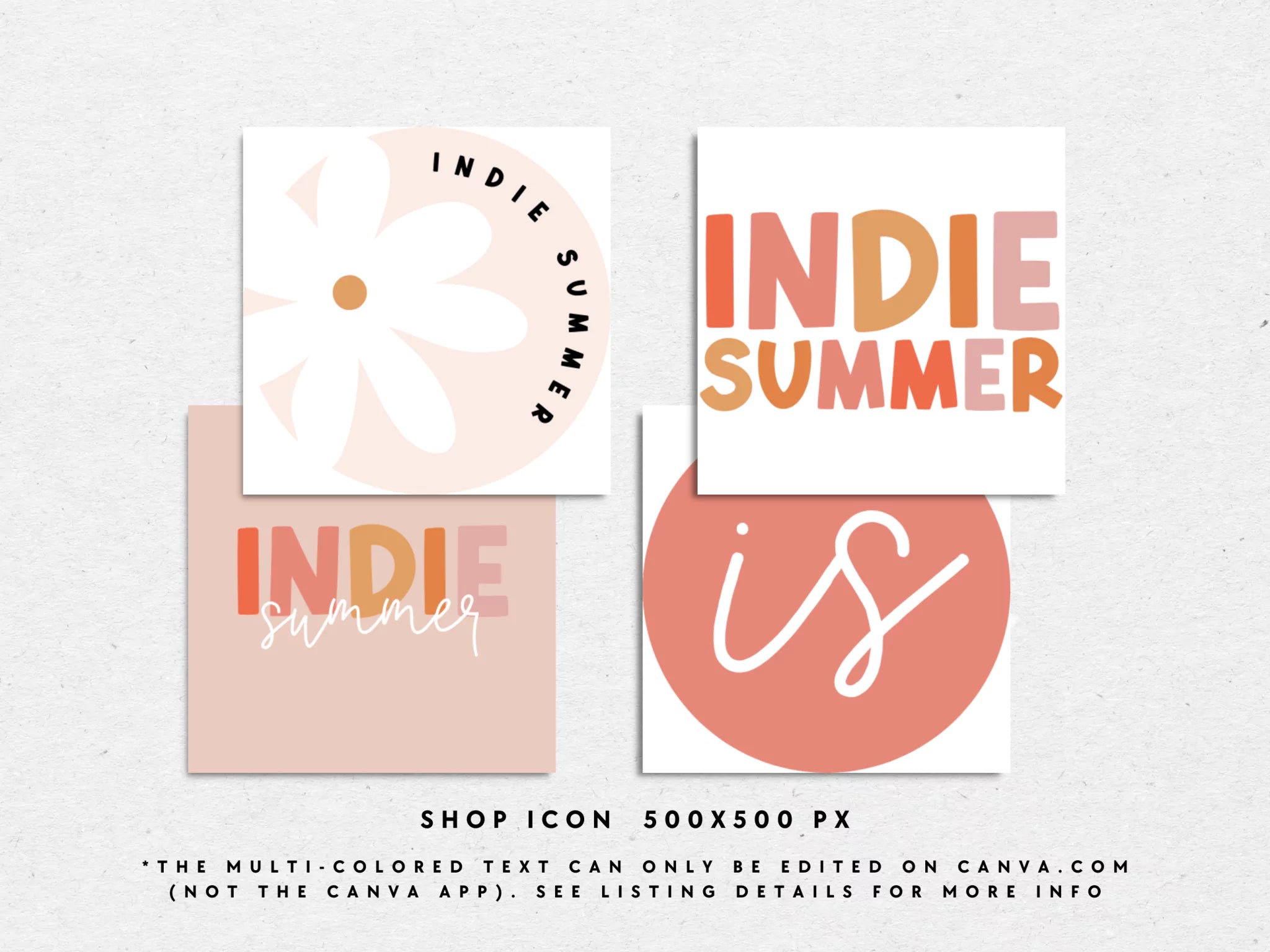 Pastel Peach Facebook Cover Branding Set Canva Template | Beth - Trendy ...