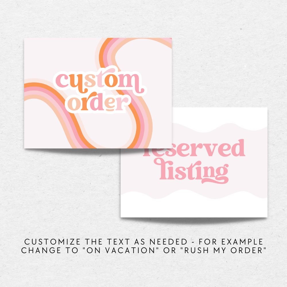 Pastel Pink Rainbow Etsy Shop Kit Canva Template | Etsy Banner, Listing ...