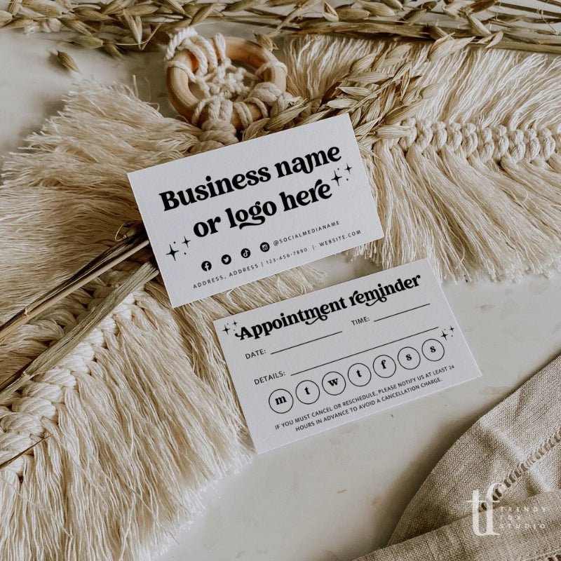 Retro Appointment Reminder Card Canva Template | Dani - Trendy Fox Studio
